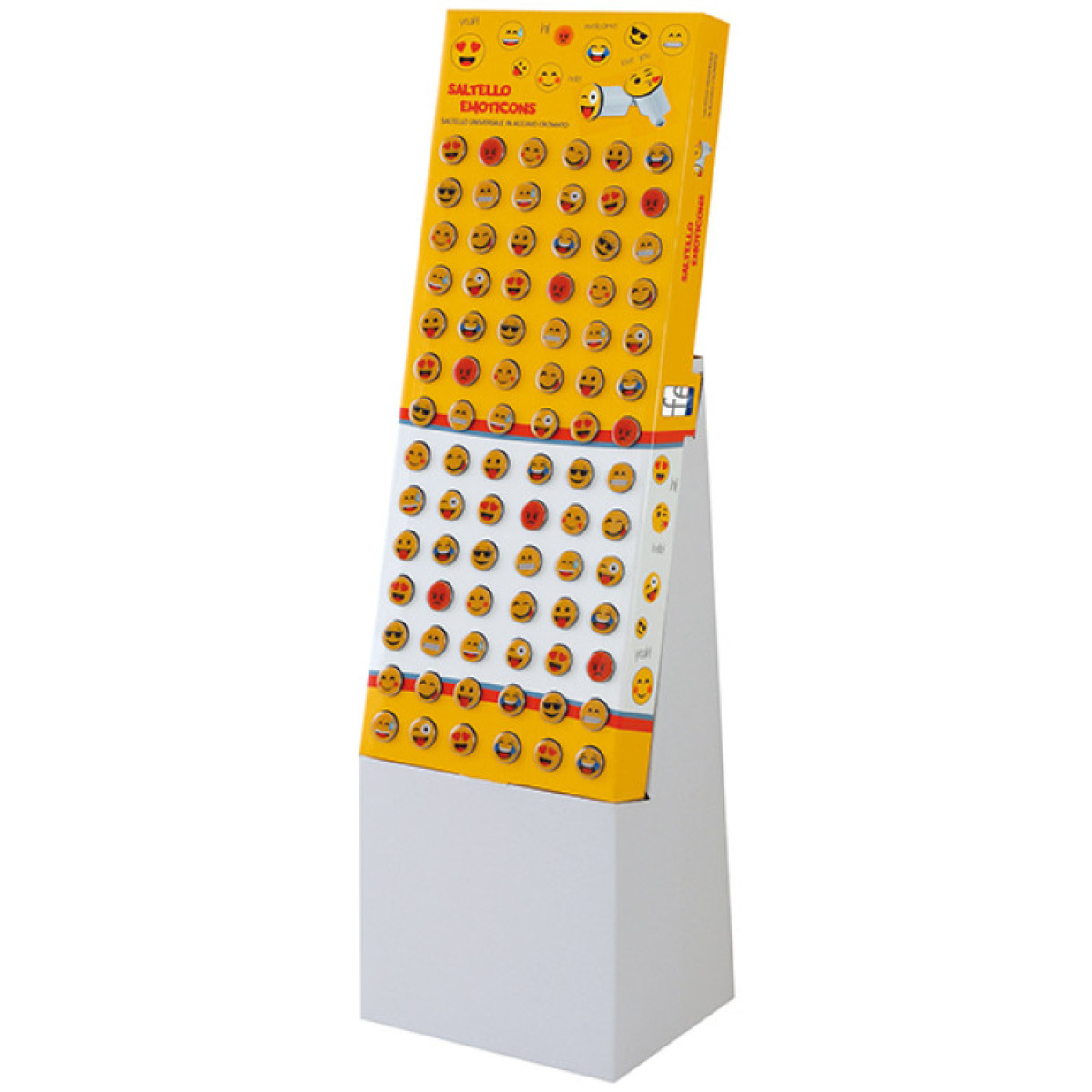 Saltello in acciaio e abs 38 mm Emoticons