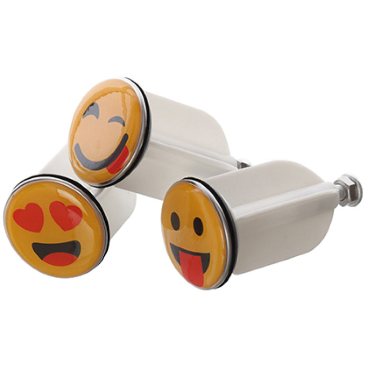 Saltello in acciaio e abs 38 mm Emoticons